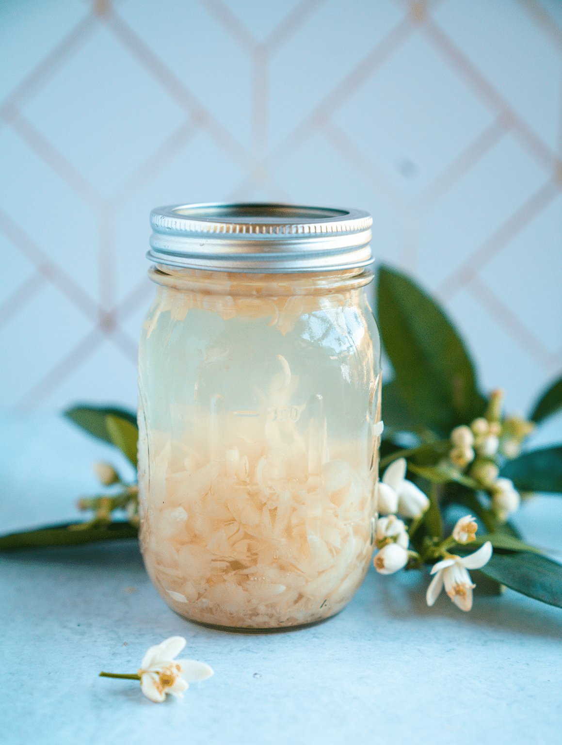 How to make Orange Blossom Simple Syrup (2 Ways)