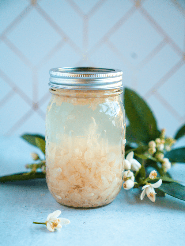 How to make Orange Blossom Simple Syrup (2 Ways)