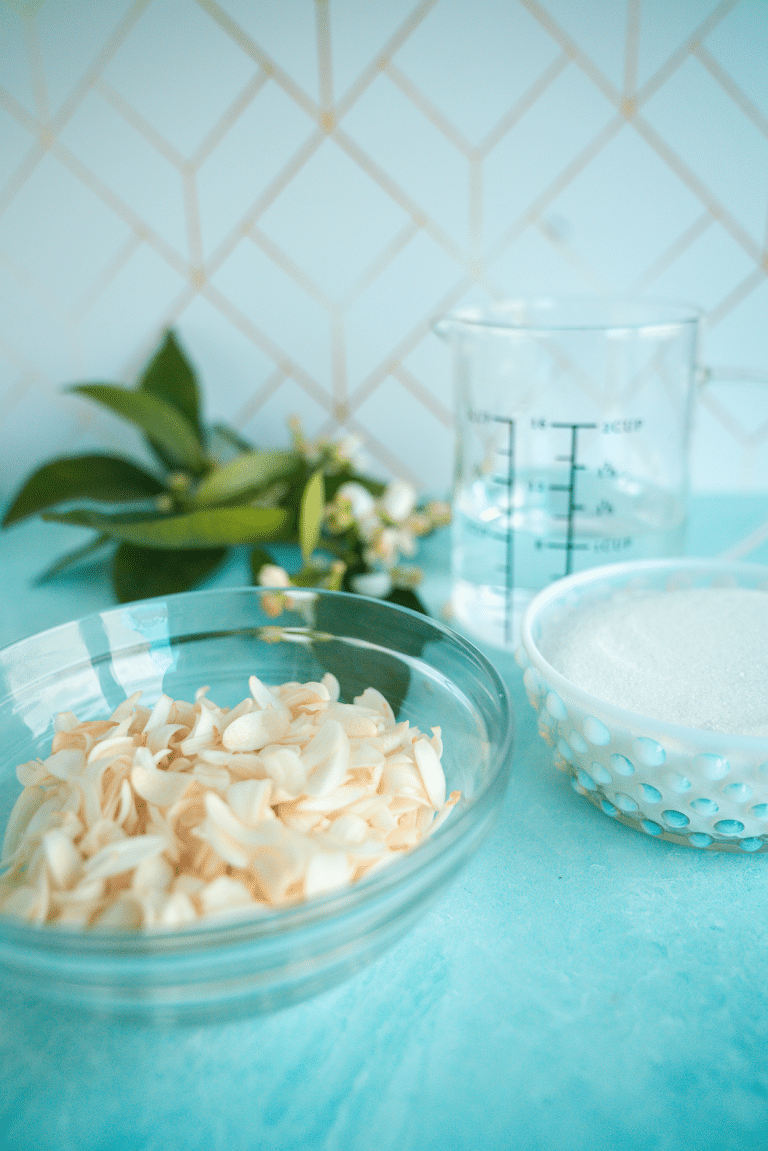 How to make Orange Blossom Simple Syrup (2 Ways)