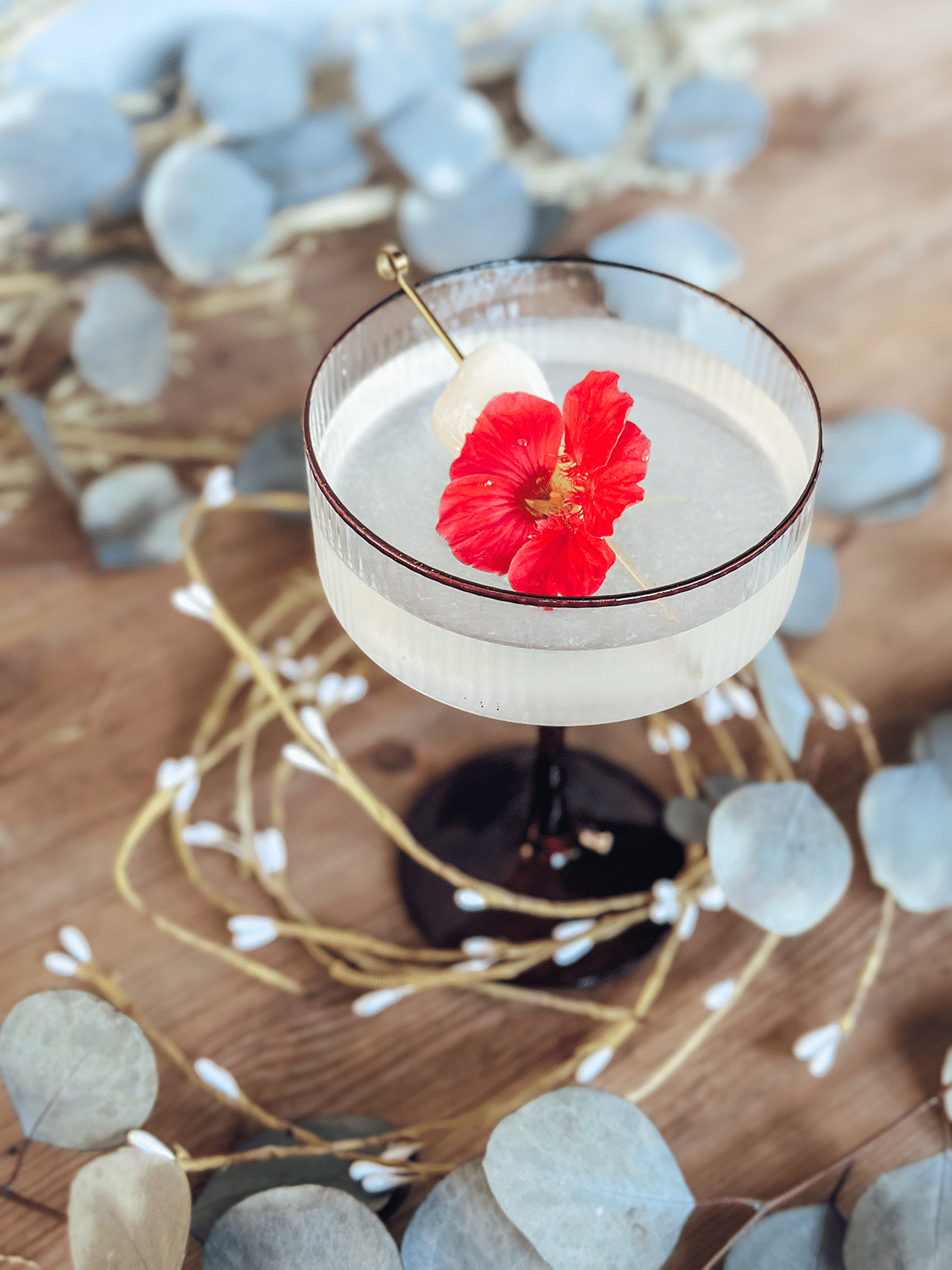 How to Make a Pear Vodka Martini with Lychee and Elderflower