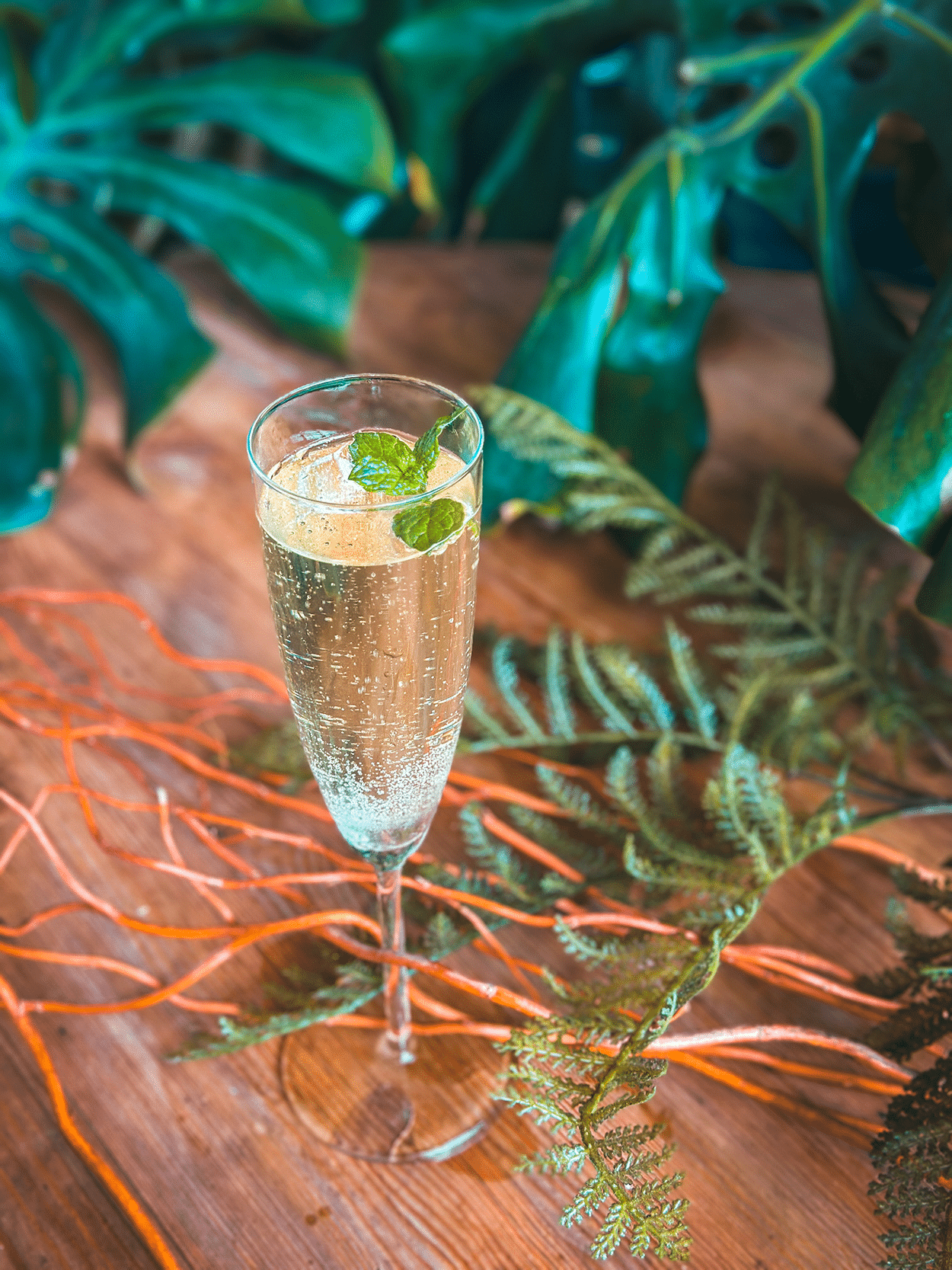 How to Make an Emerald Garden Fizz with Fresh Herb Syrup and Bubbles